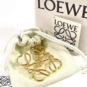 Loewe | Jewelry | Loewe Anagram Brooch Metal 112520 Unisex Gold | Poshmark